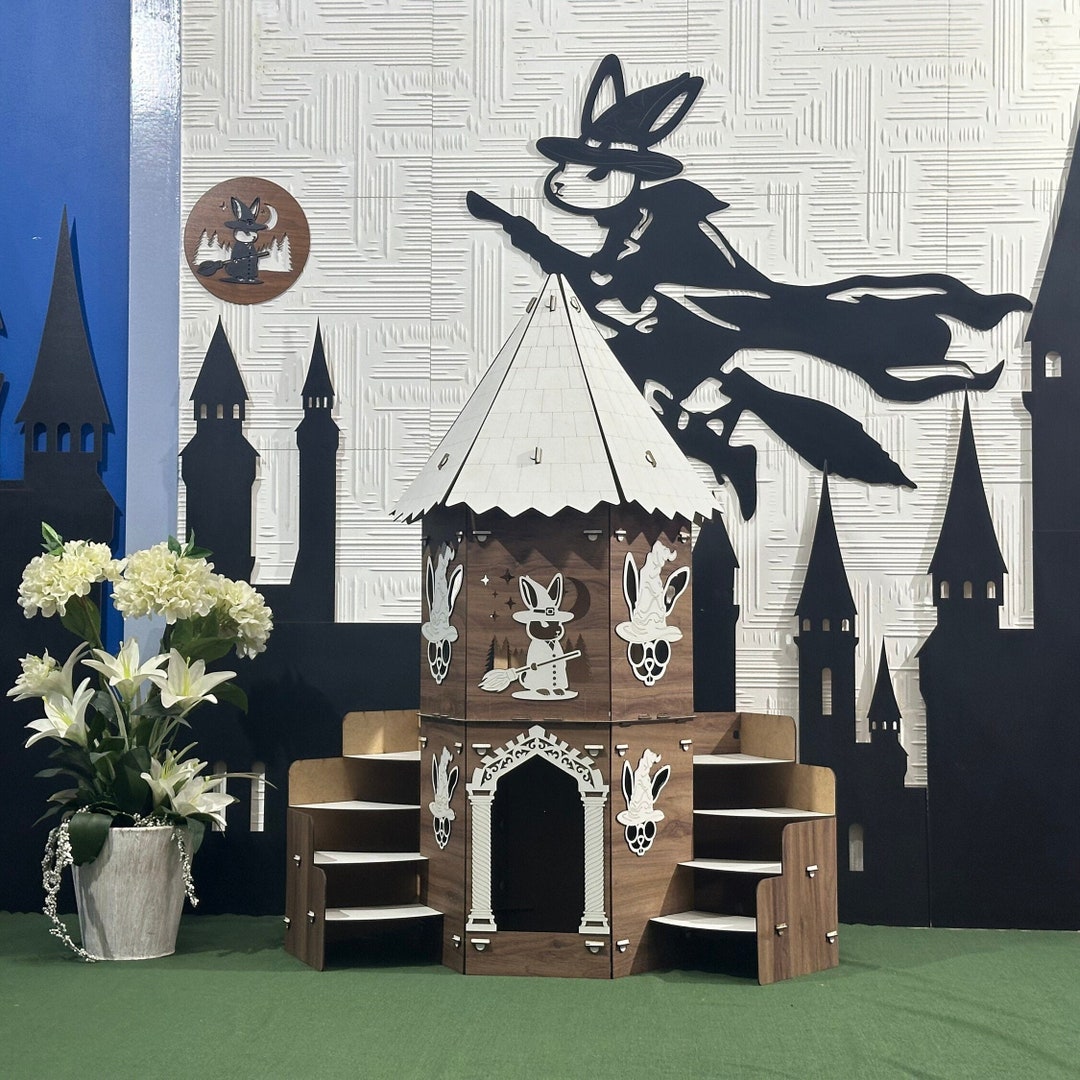 Large Wizard Rabbit Tower: A Magical Nest | Medieval Design Bunny ...