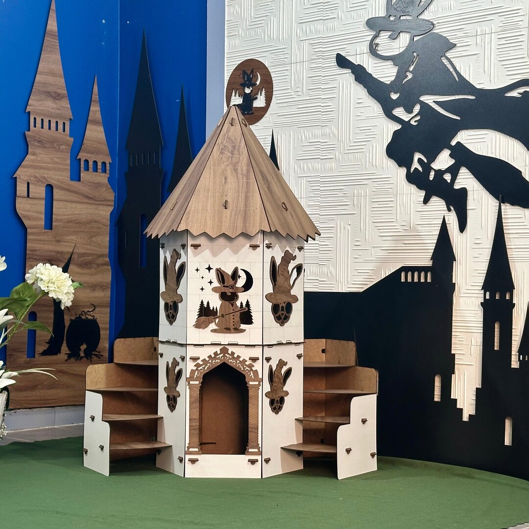 Large Wizard Rabbit Tower: A Magical Nest | Medieval Design Bunny ...