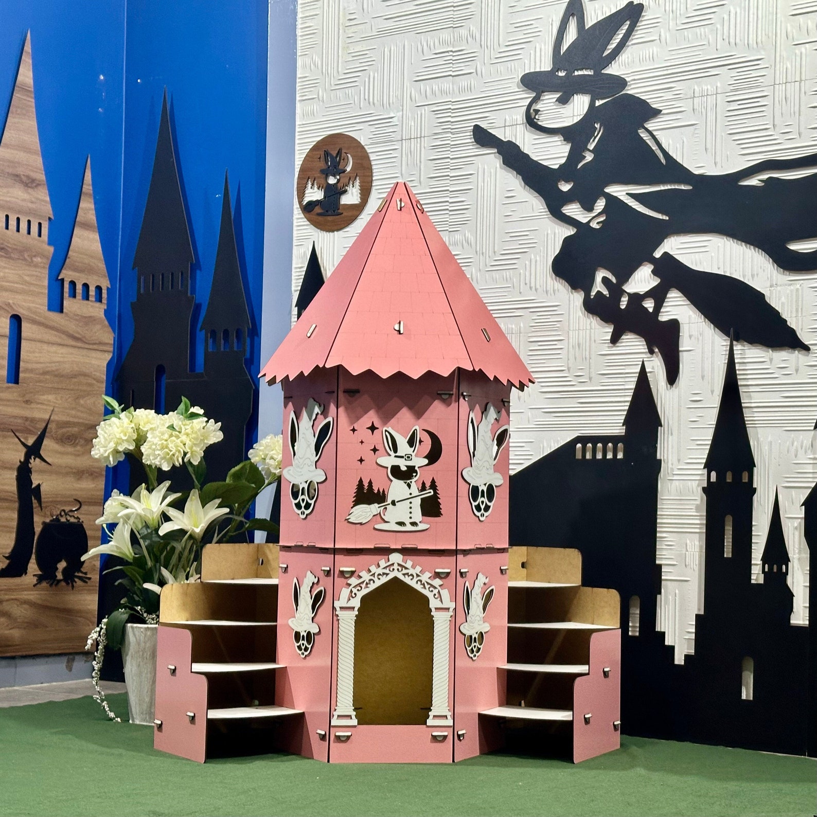 Enchanted Wizard Rabbit Tower, Gothic Bunny Castle Hideaway, Medieval ...
