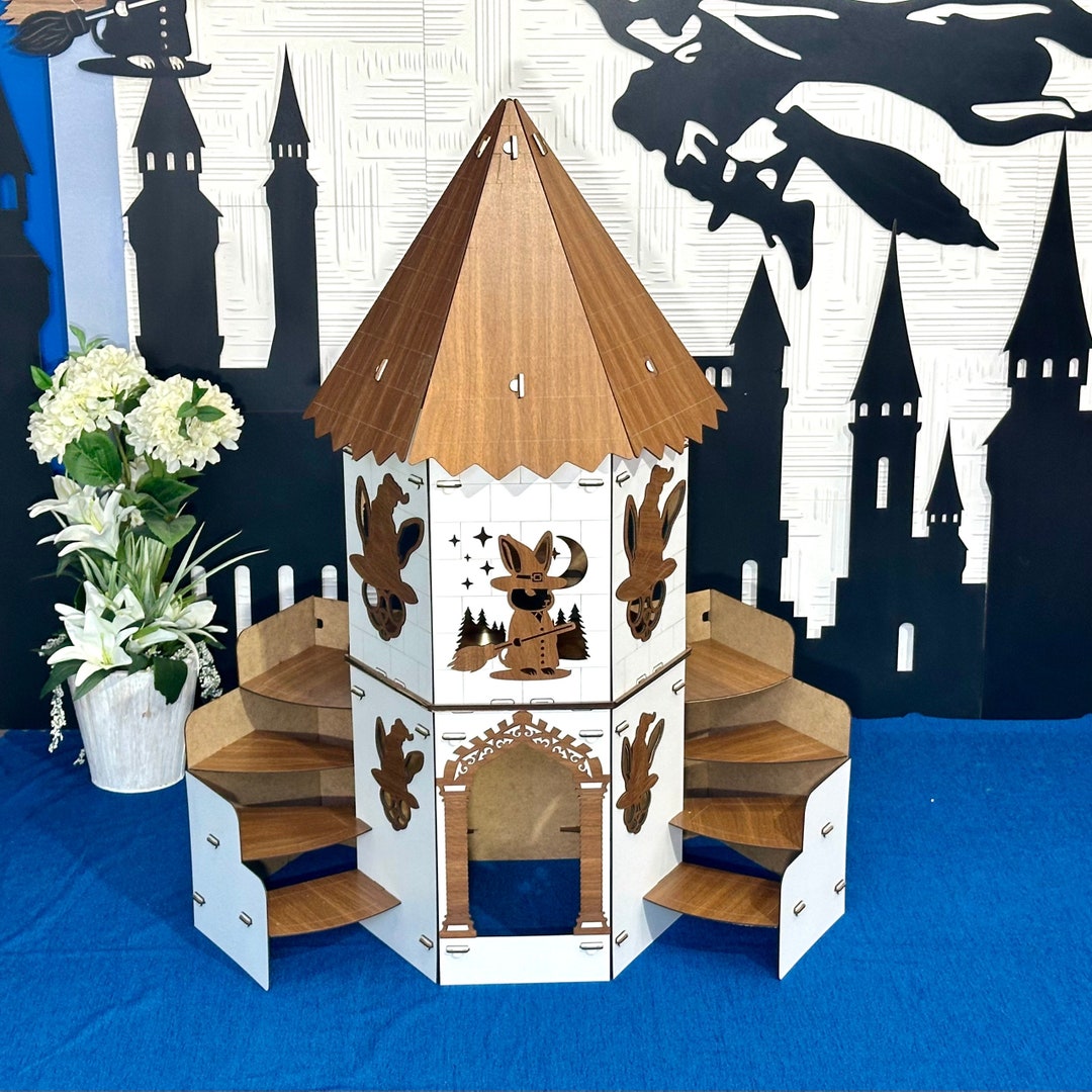 Large Wizard Rabbit Tower: A Magical Nest Medieval Design Bunny Castle ...