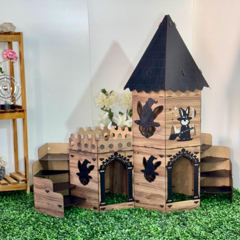 Enchanted Wizard Rabbit Tower and Terrace: Gothic Bunny Castle Hideaway ...