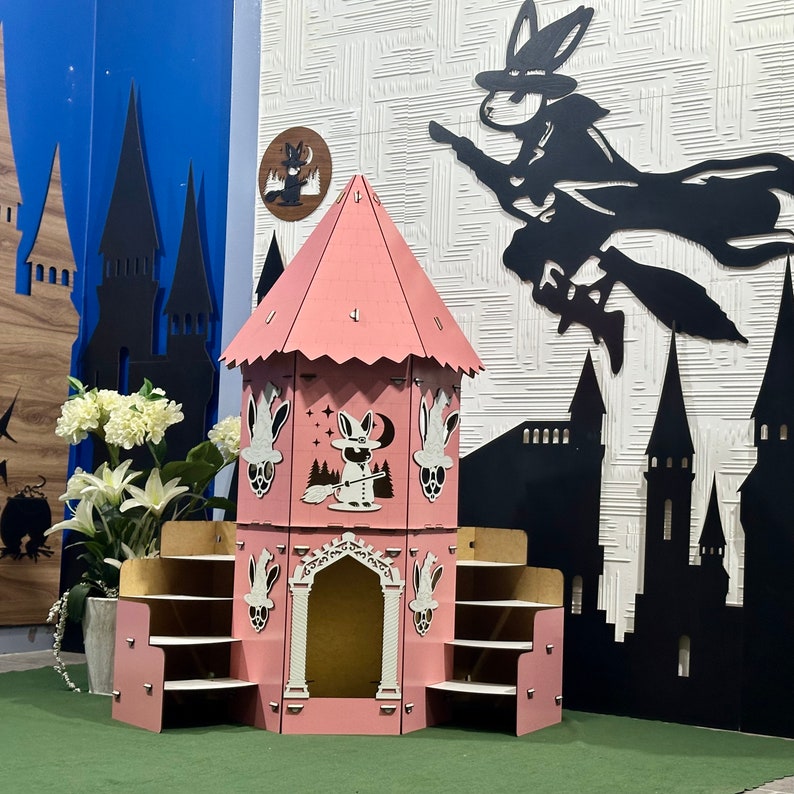Enchanted Wizard Rabbit Tower, Gothic Bunny Castle Hideaway, Medieval ...
