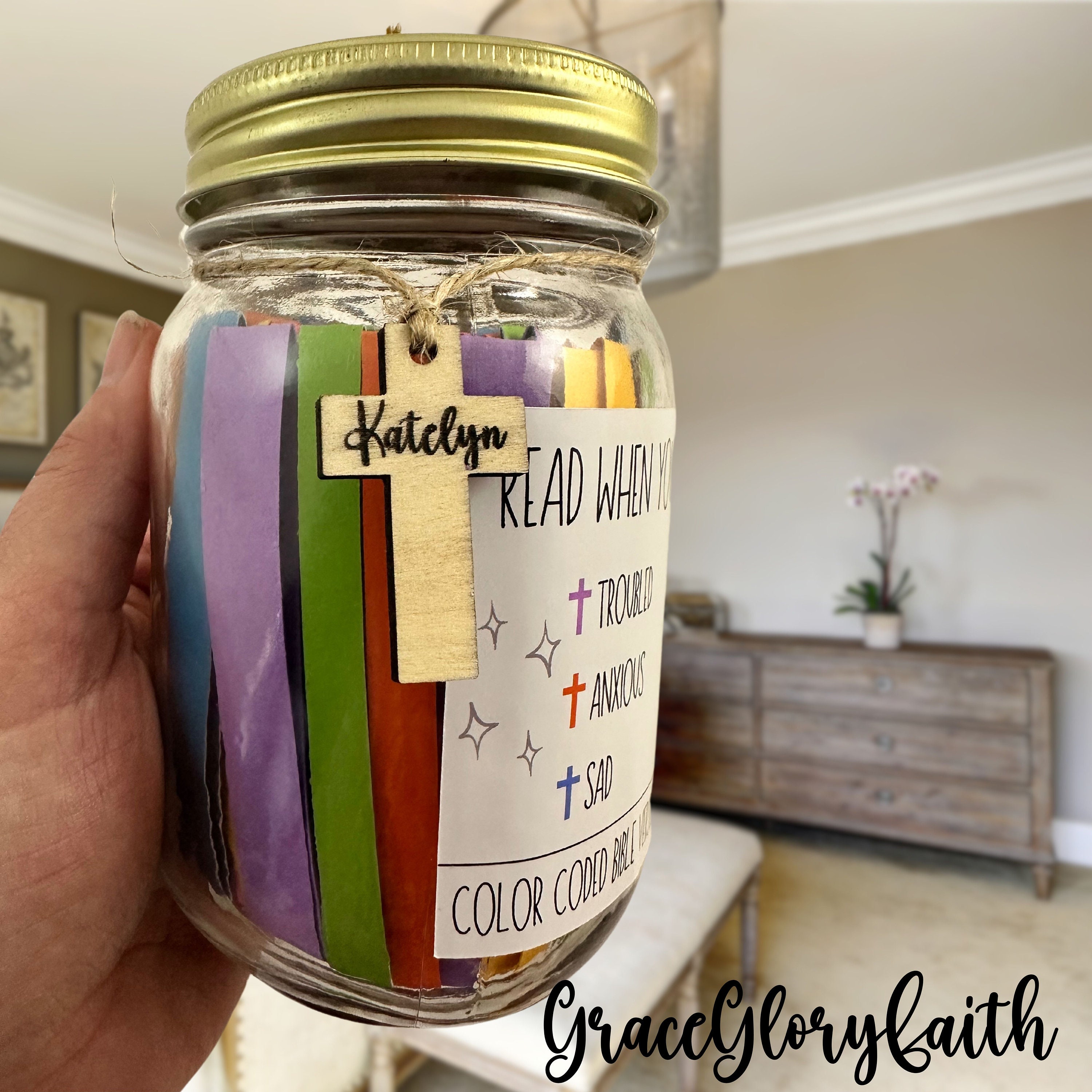 Bible Scripture Verse Jar, Christian Affirmation, Read Me When Jar ...