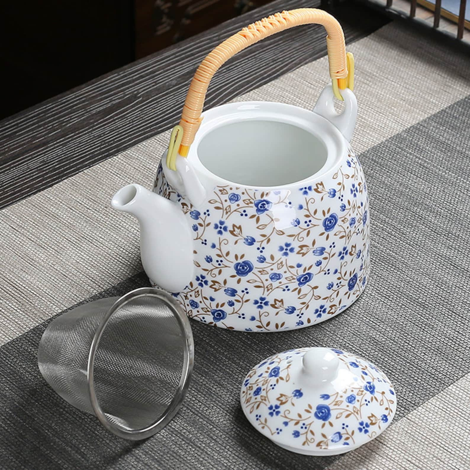 Ceramic Teapot Ceramic Tea Set Modern Kung Fu Tea Set Anti-scald Double ...