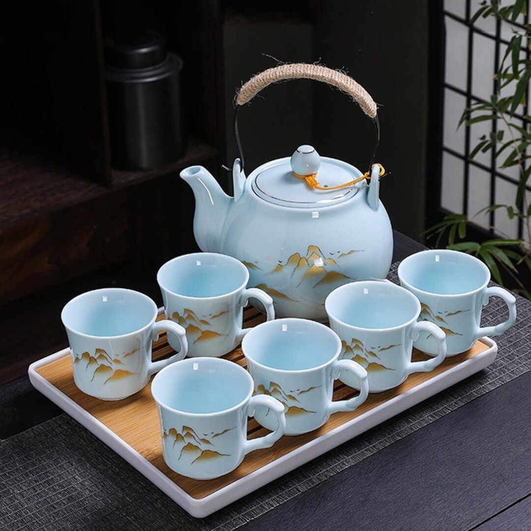 Ceramic Teapot Ceramic Tea Set Simple Modern Tea Set Anti-scald Tea Cup ...