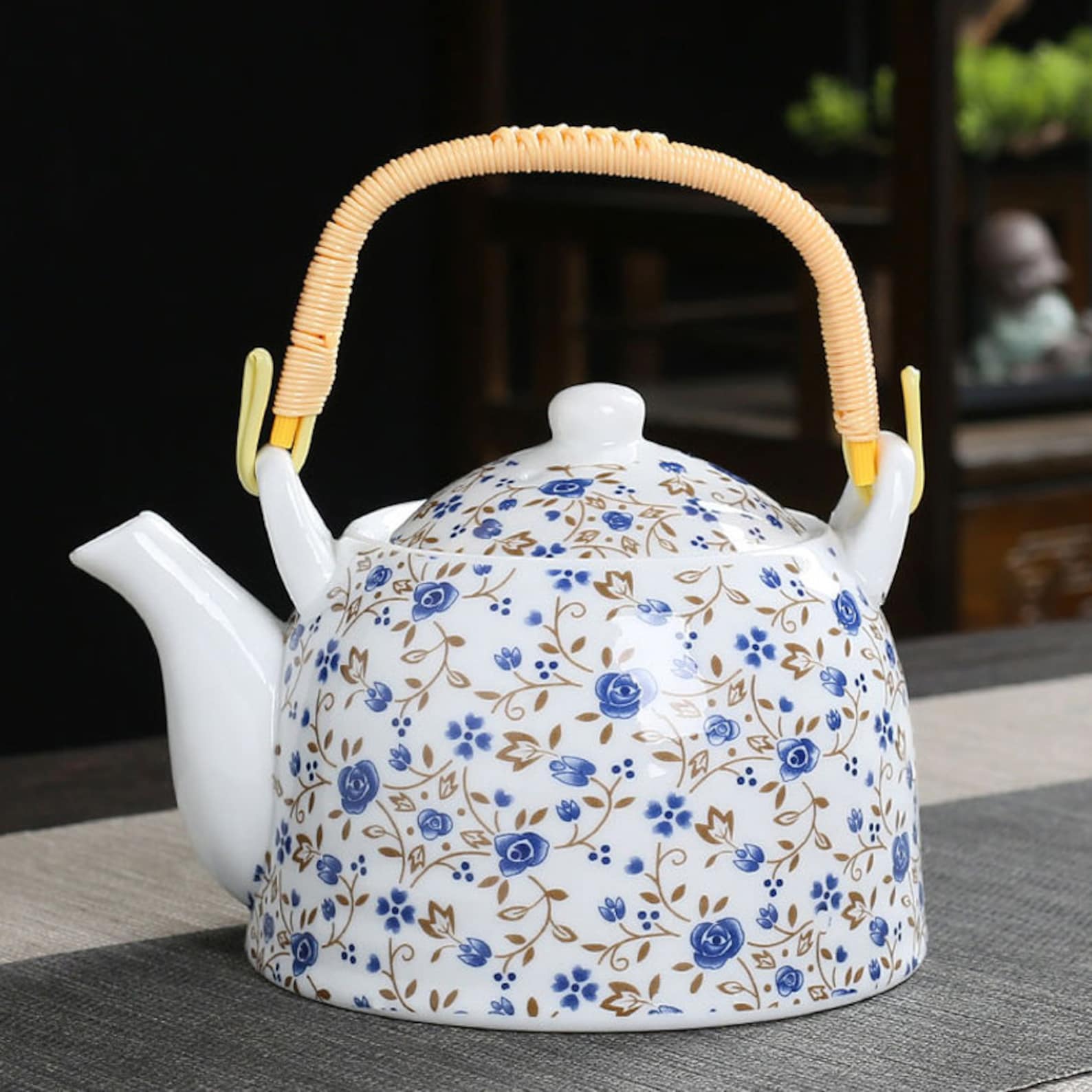 Ceramic Teapot Ceramic Tea Set Modern Kung Fu Tea Set Anti-scald Double ...
