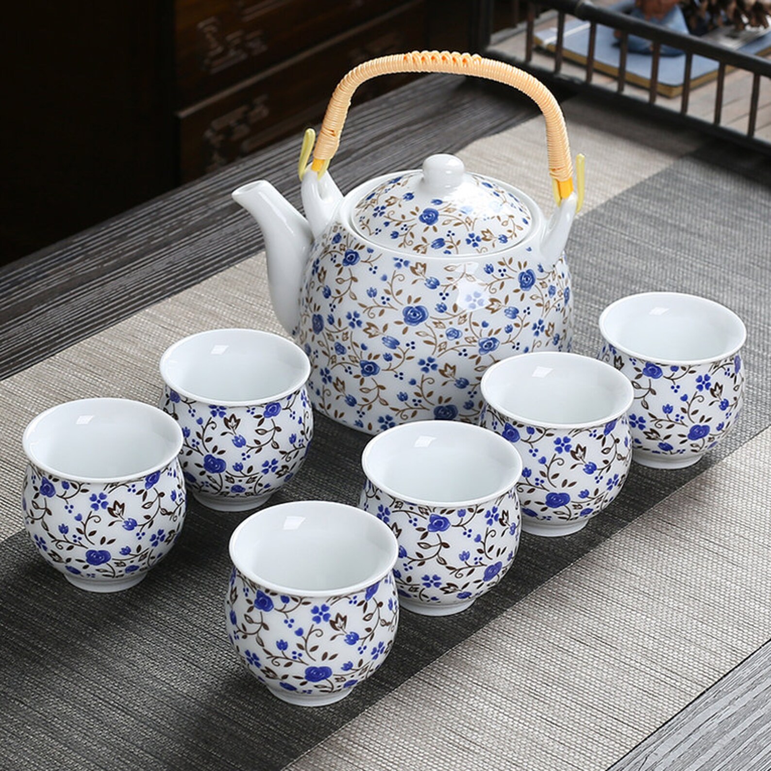 Ceramic Teapot Ceramic Tea Set Modern Kung Fu Tea Set Anti-scald Double ...