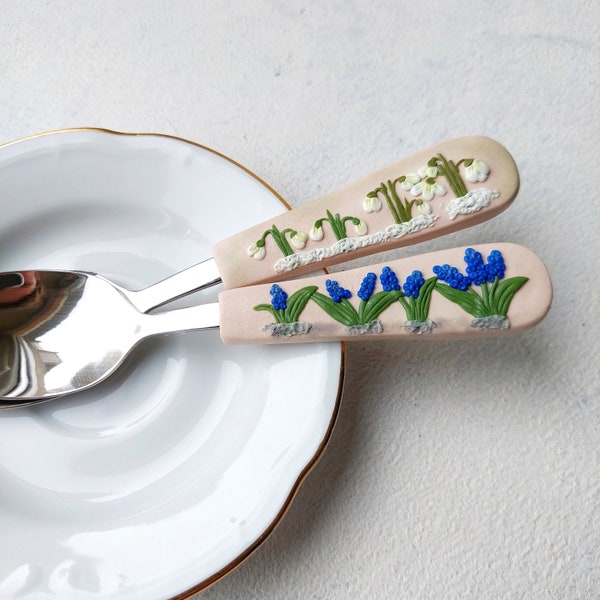 Flower Teaspoons - Etsy