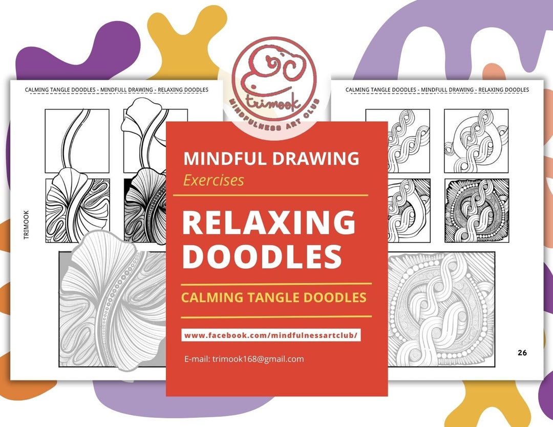 Relaxing Zentangle Doodle for Tracing, Mindfulness Art, Zentangle ...