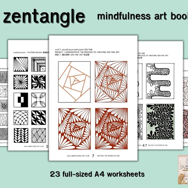 Zentangle Zendoodle - Etsy