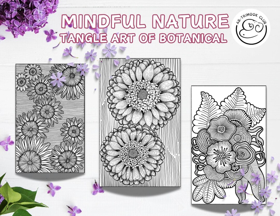 Flower Art, Botanical Art, Mindful Nature Art of Botanical, Mindfulness ...