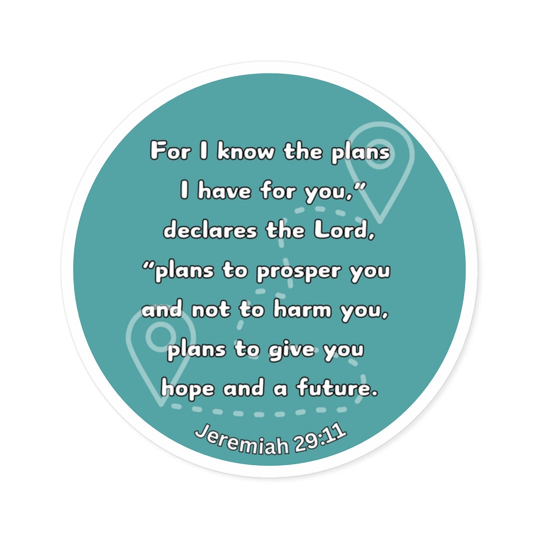 Jeremiah 29:11 Round Stickers, Indooroutdoor - Etsy