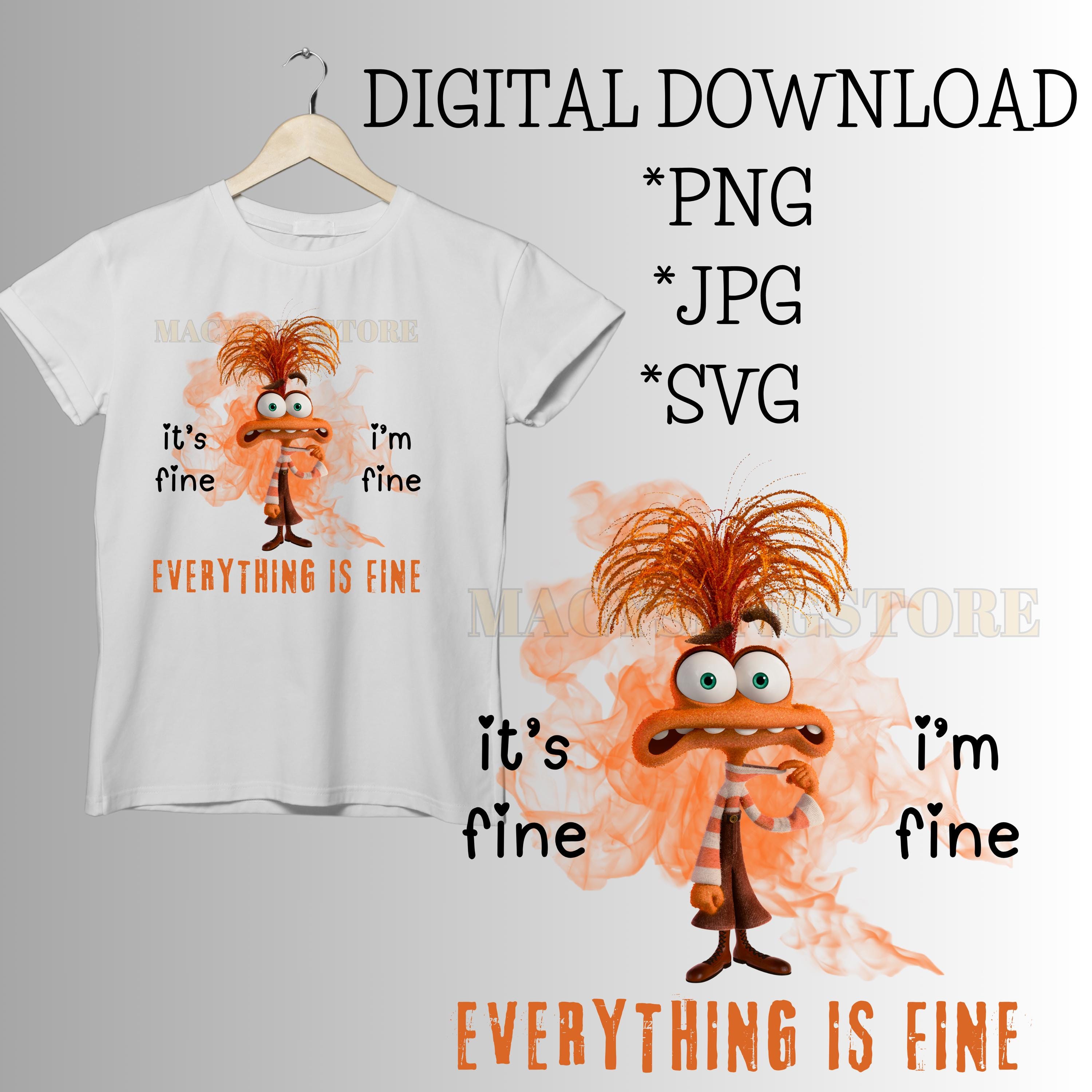 It's Fine Everything is Fine SVG: Funny Cartoon Design (digital ...