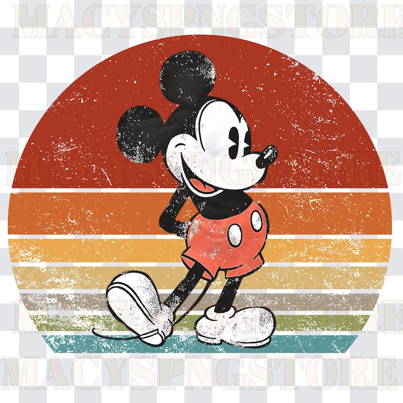 Retro PNG, Vintage Cartoon SVG, Old 1928 Mickey PNG, 1928 Cartoon ...