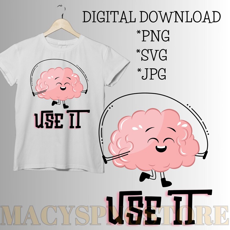 Use Your Brain PNG, Use It SVG, Funny Sublimation, Sarcastic Humorous ...
