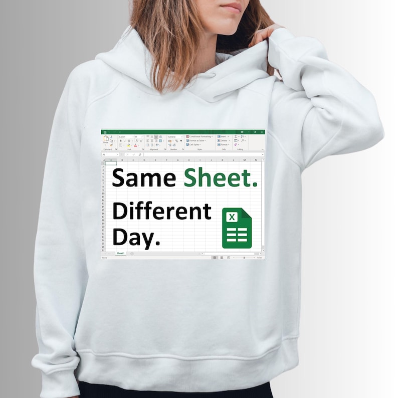 Same Sheet Different Day PNG SVG: Excel Theme Office Design (digital ...