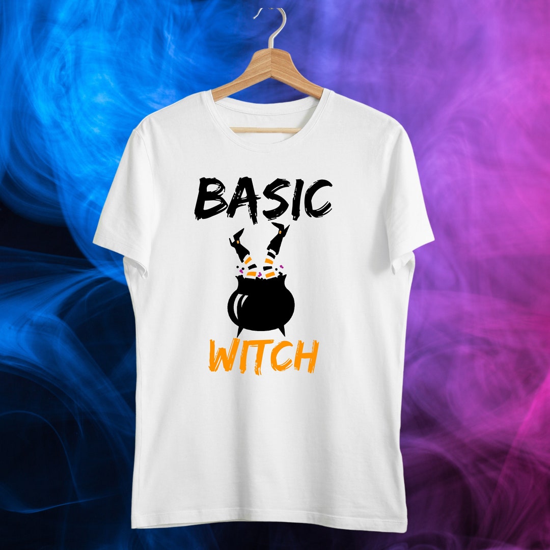 Basic Witch T-shirt, Crew Neck Halloween Shirt for Woman - Etsy