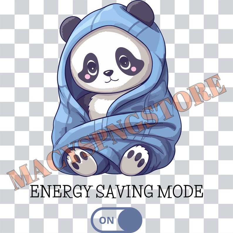 Tired Panda, Energy SVG JPG PNG - Etsy