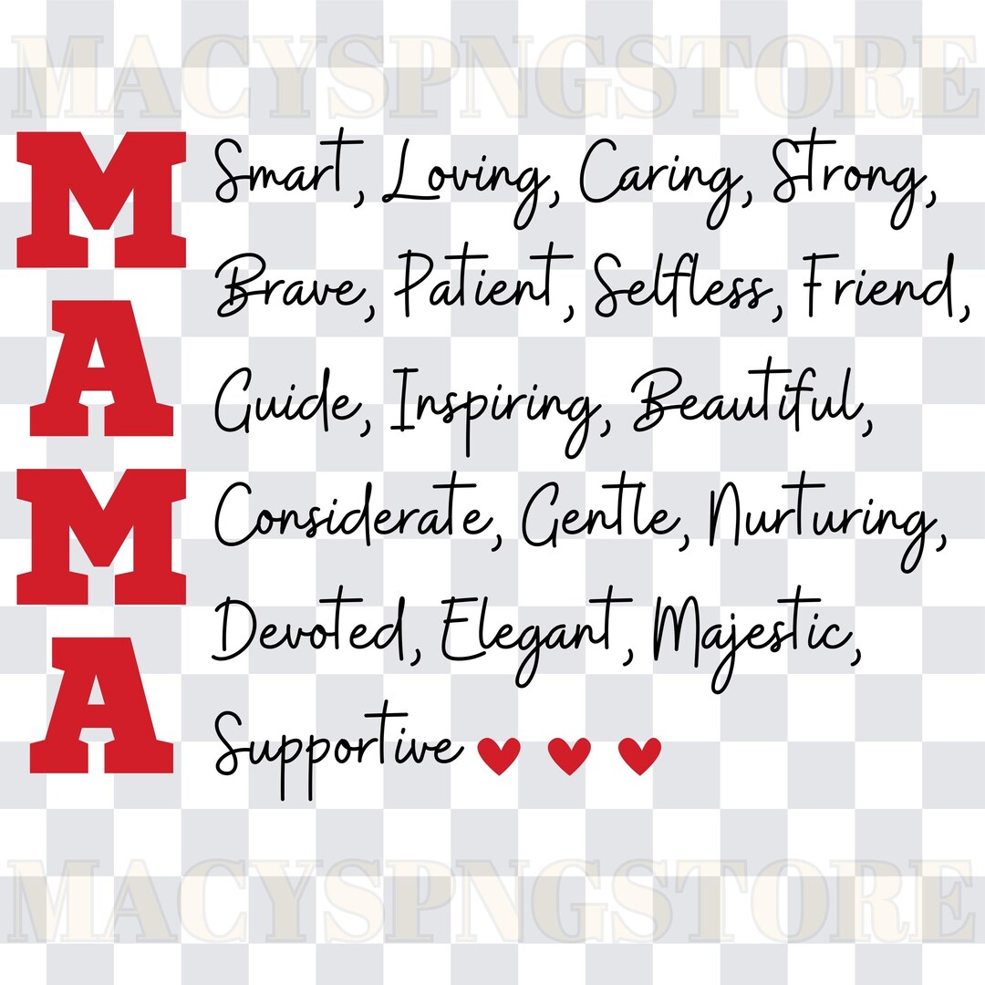 Mama Definition, She is Beautiful PNG, Mother's Day Design, Mom Quotes ...