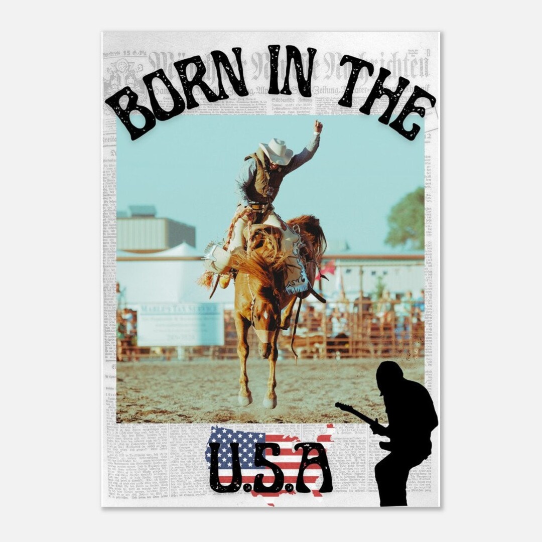 Bruce Springsteen Poster Gift for Him Born in the USA Print Gift for ...