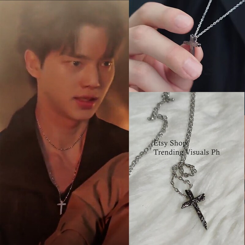 Necklace Demon Cross - Etsy