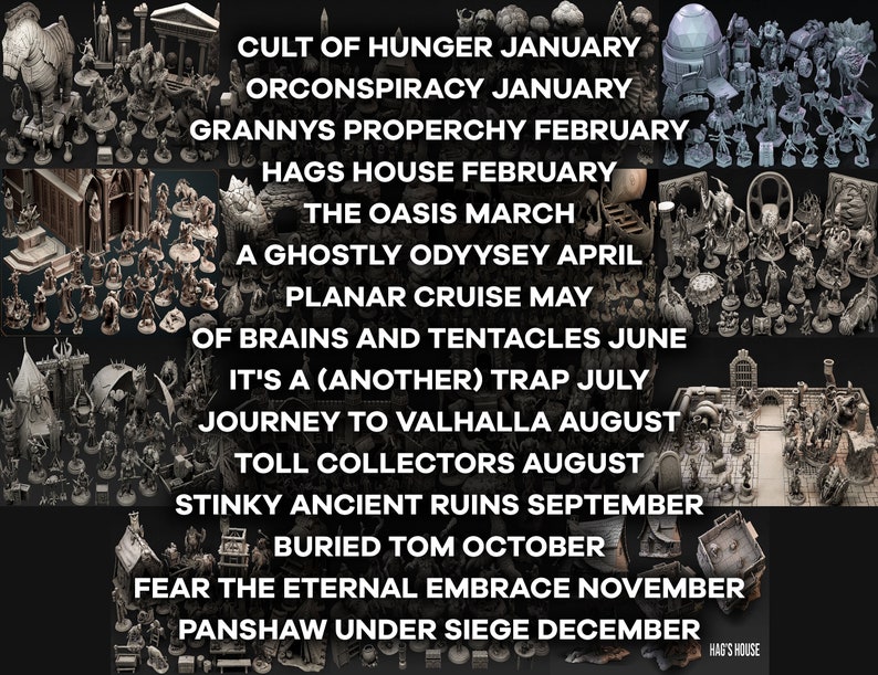 Loot Studios Big Releases STL Pack Miniatures Pack Tabletop Miniatures ...