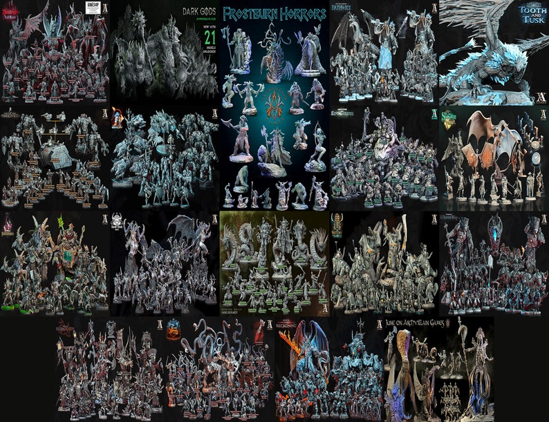Archvillan Releases STL Pack Miniatures Pack Tabletop Miniatures RPG ...
