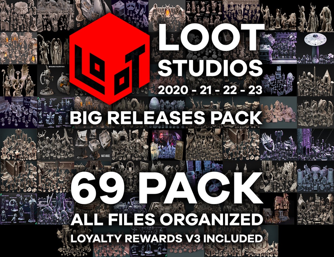 Loot Studios Big Releases STL Pack Miniatures Pack Tabletop Miniatures ...