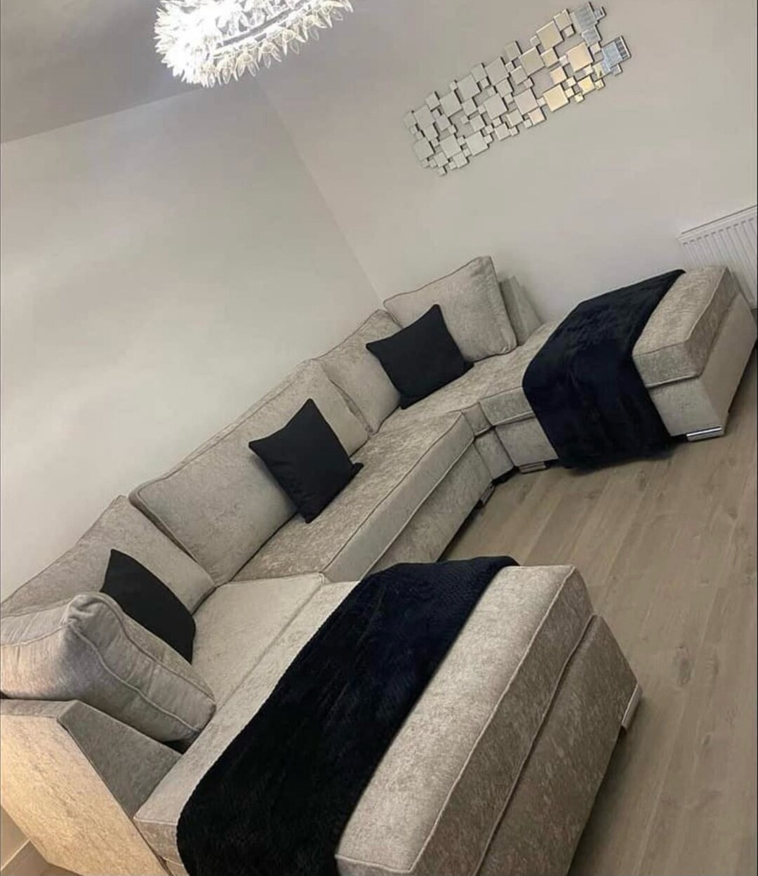 U Shape Sofa Truffle Corner L Couch Sofa Scatter Fixedback New Large ...