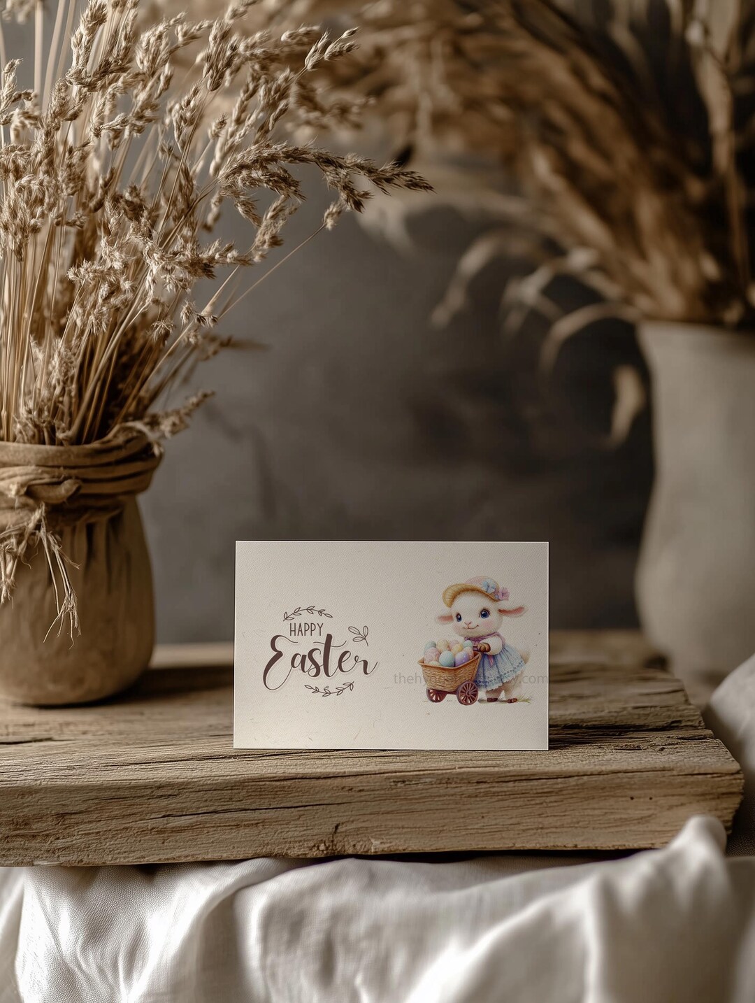 Cute Easter Sheep Card Printable PDF, Digital Download, Ready to Print ...