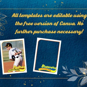 Vintage Classic Baseball Trading Card Template | 1989 Sports ...
