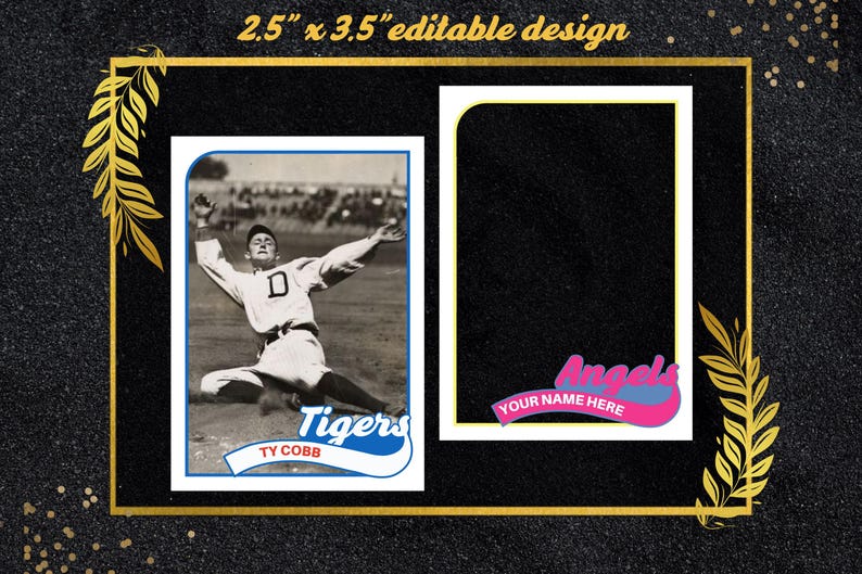 Vintage Classic Baseball Trading Card Template | 1989 Sports ...