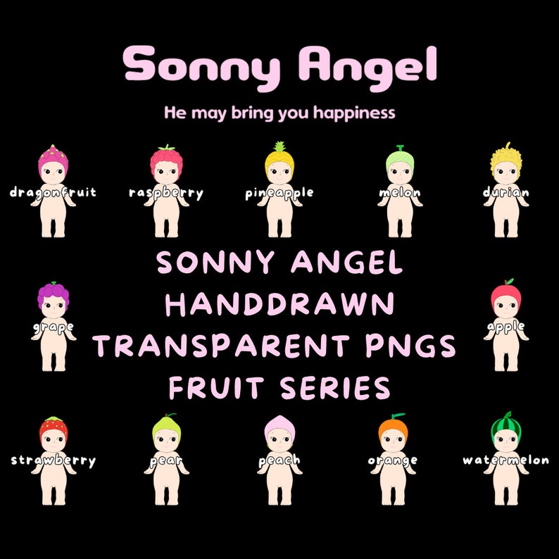 Cute Sonny Angel Clipart | Whimsical Digital Stickers Shirt Design ...