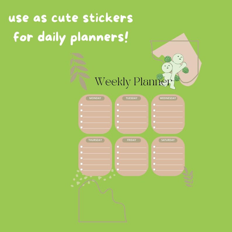 Cute Smiski Digital Clipart Stickers | Cheer Series | Line Art Cartoon ...