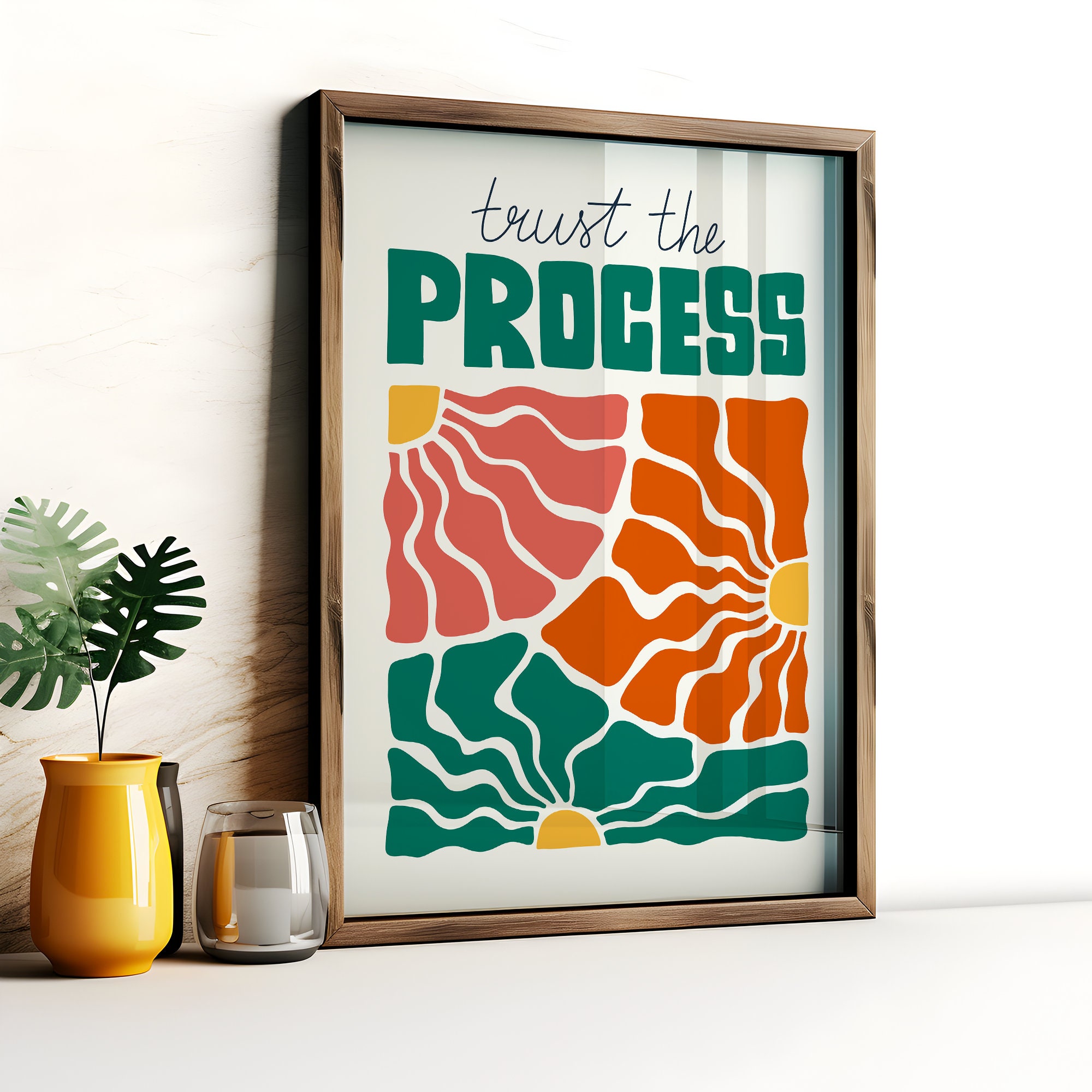 Poster Motivational, Flower Print, Floral Wall Art, Retro Flower Market ...