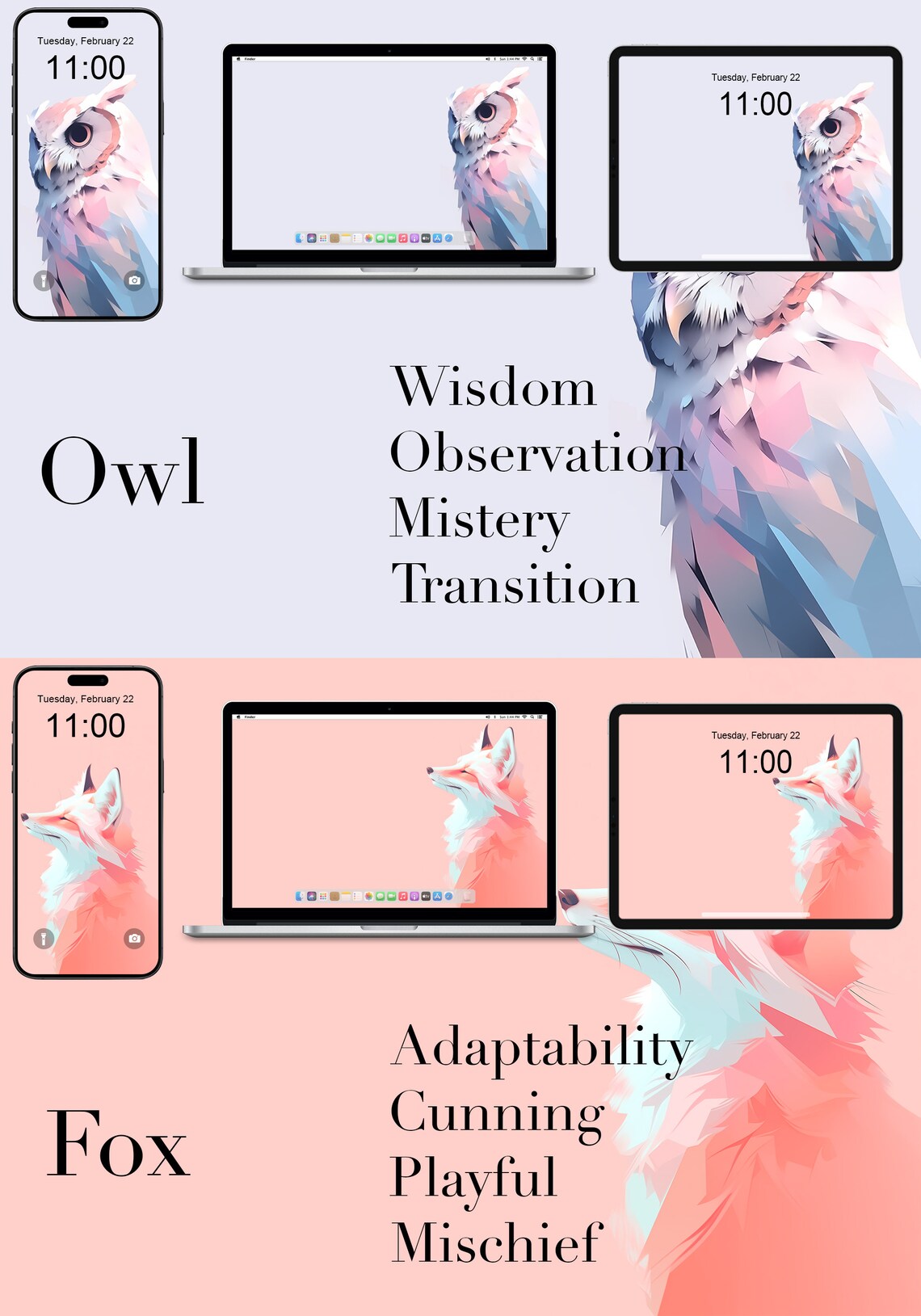Spirit Animals Wallpaper Pack - Etsy