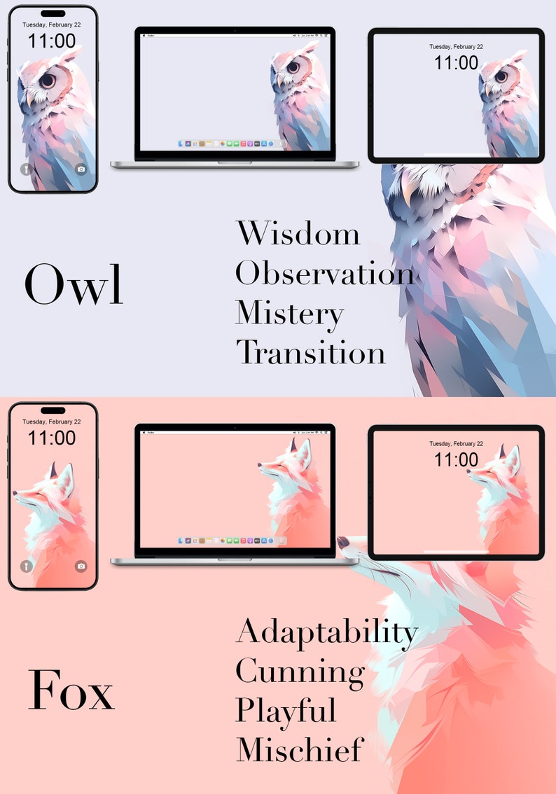 Spirit Animals Wallpaper Pack - Etsy