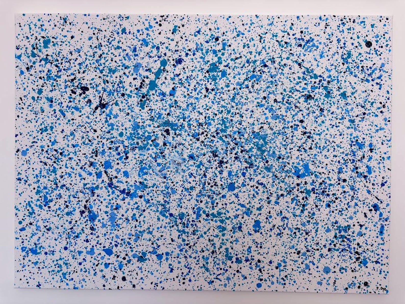 ORIGINAL | "blue Rainfall" – Original Hand-painted Acrylic Artwork on ...