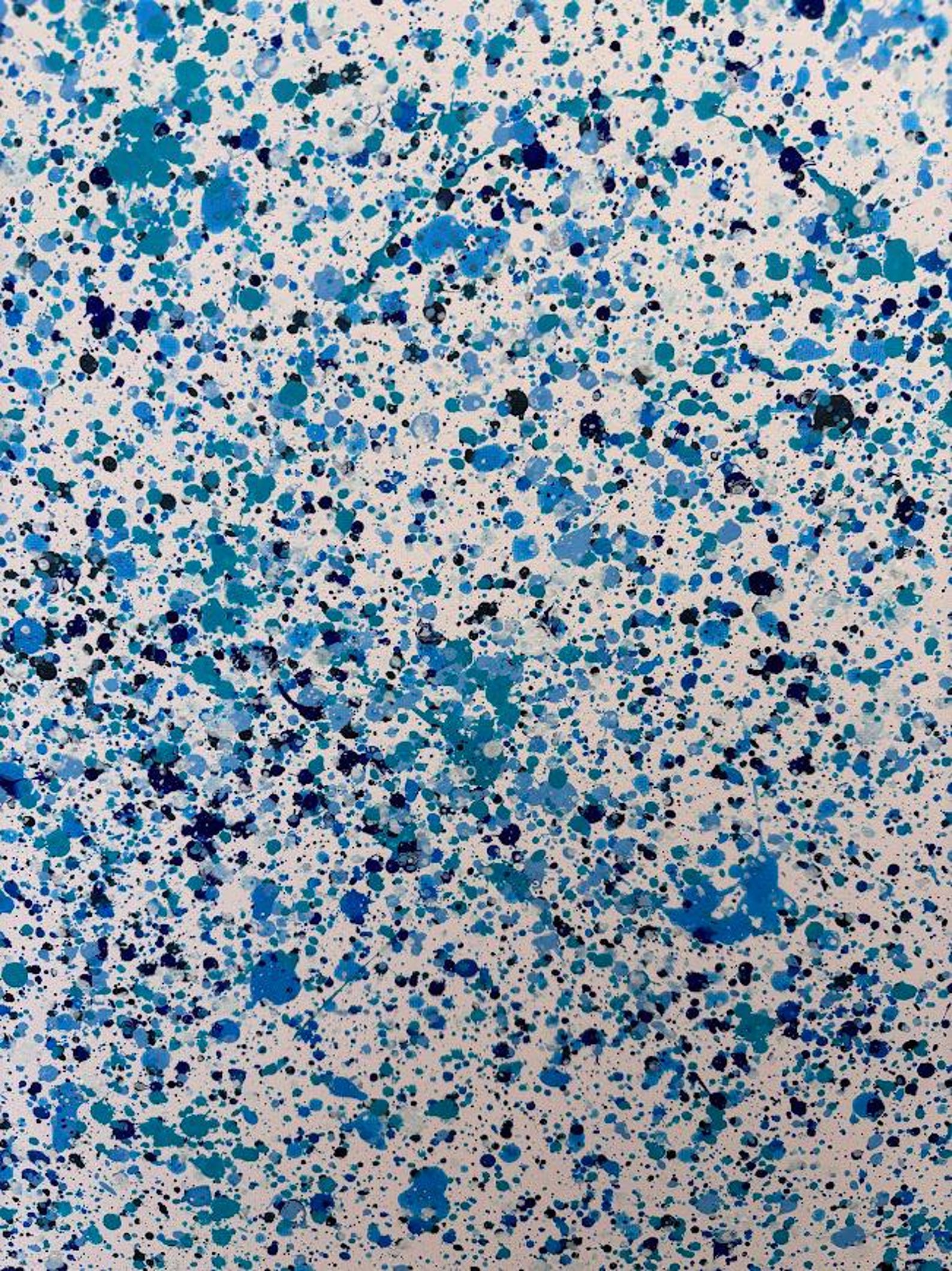 ORIGINAL | "blue Rainfall" – Original Hand-painted Acrylic Artwork on ...