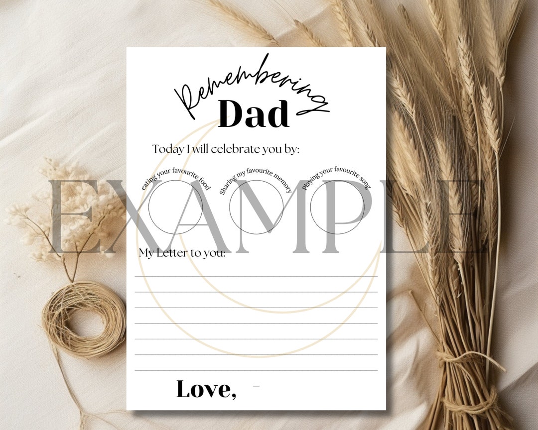 In Memory of Dad, in Memory of Father, Fathers Day Message for Father ...