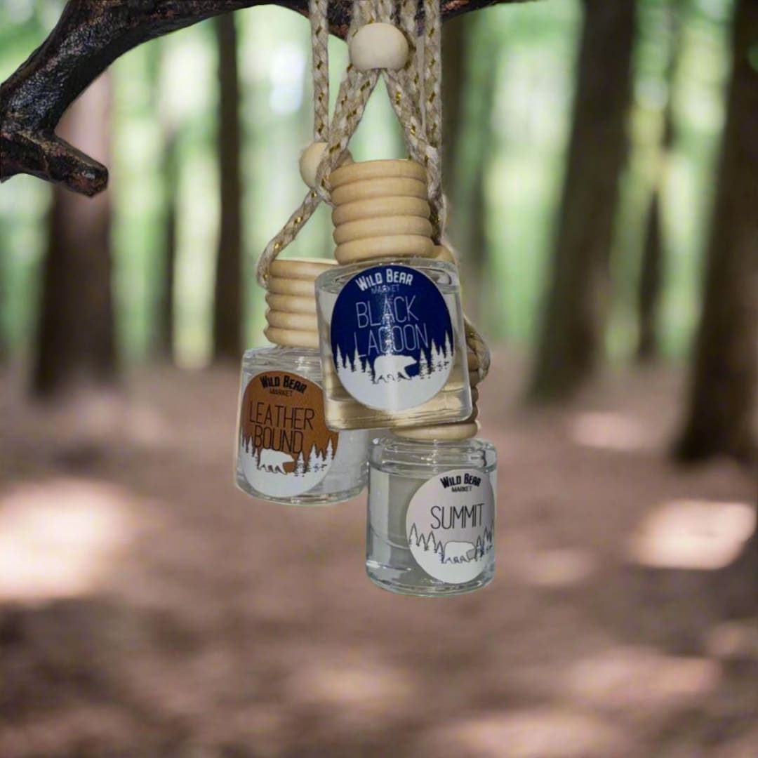 The Manly 3-pack Car Diffusers Hanging Car Fresheners Leather Bound ...