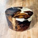Custom Cowhide Counter Stool | Rustic Bar Stool With Steel Frame ...