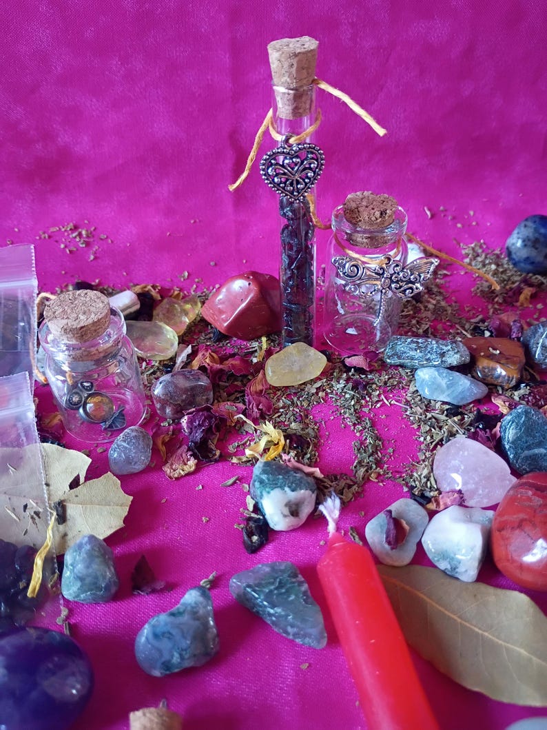 Fire Element DIY Zodiac Intention Kit, Crystals, Herbs, Candle - Etsy