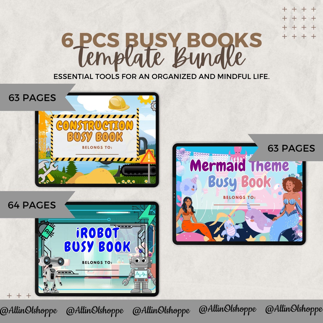 Editable Kids Busy Book Canva Template: 10 Theme Bundle (PLR) - Etsy