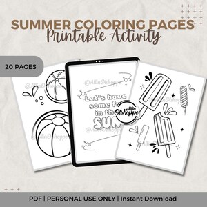 Summer Coloring Pages, Coloring Activity for Kids, Preschool Worksheet ...