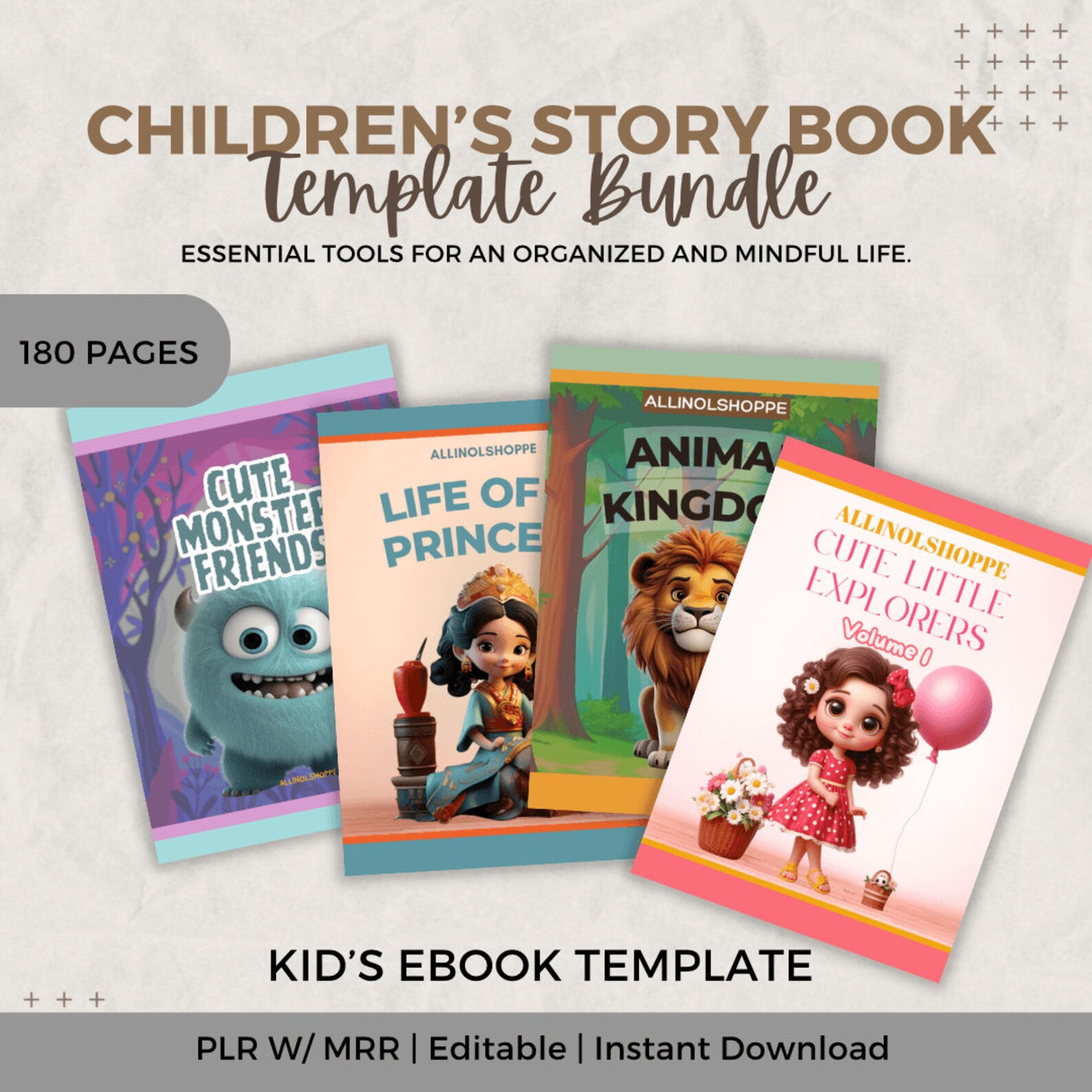 Children's Story Books & Ebook Template, Kids Books, Editable Kids ...