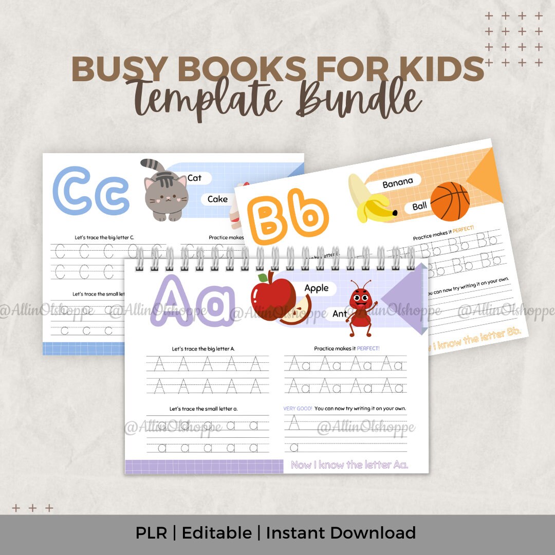 Alphabet Busy Book for Kids, Kids Worksheet, Activity Books, Kids ...