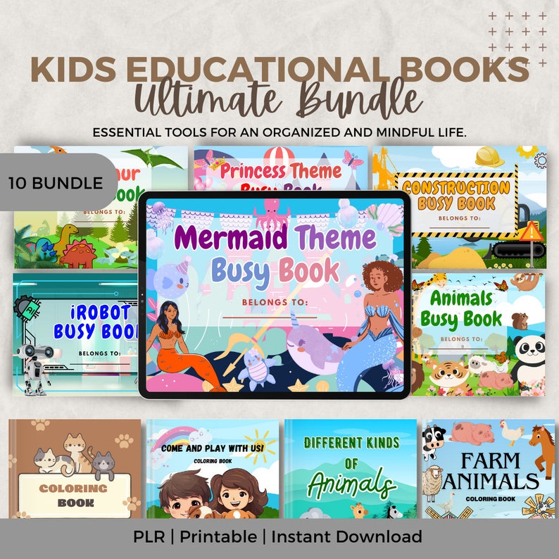 PLR Ultimate Bundle Kids Educational Books, Busy Books, Coloring Books ...