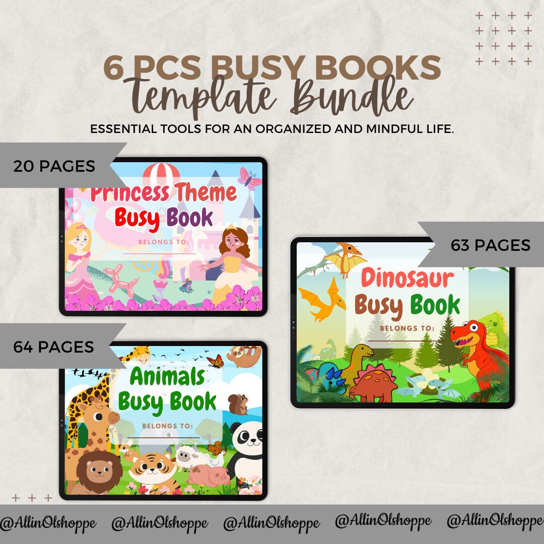 Editable Kids Busy Book Canva Template: 10 Theme Bundle (PLR) - Etsy