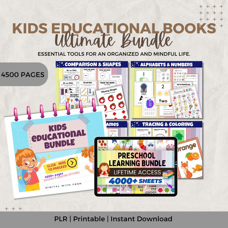 PLR Ultimate Bundle Kids Educational Books, Busy Books, Coloring Books ...